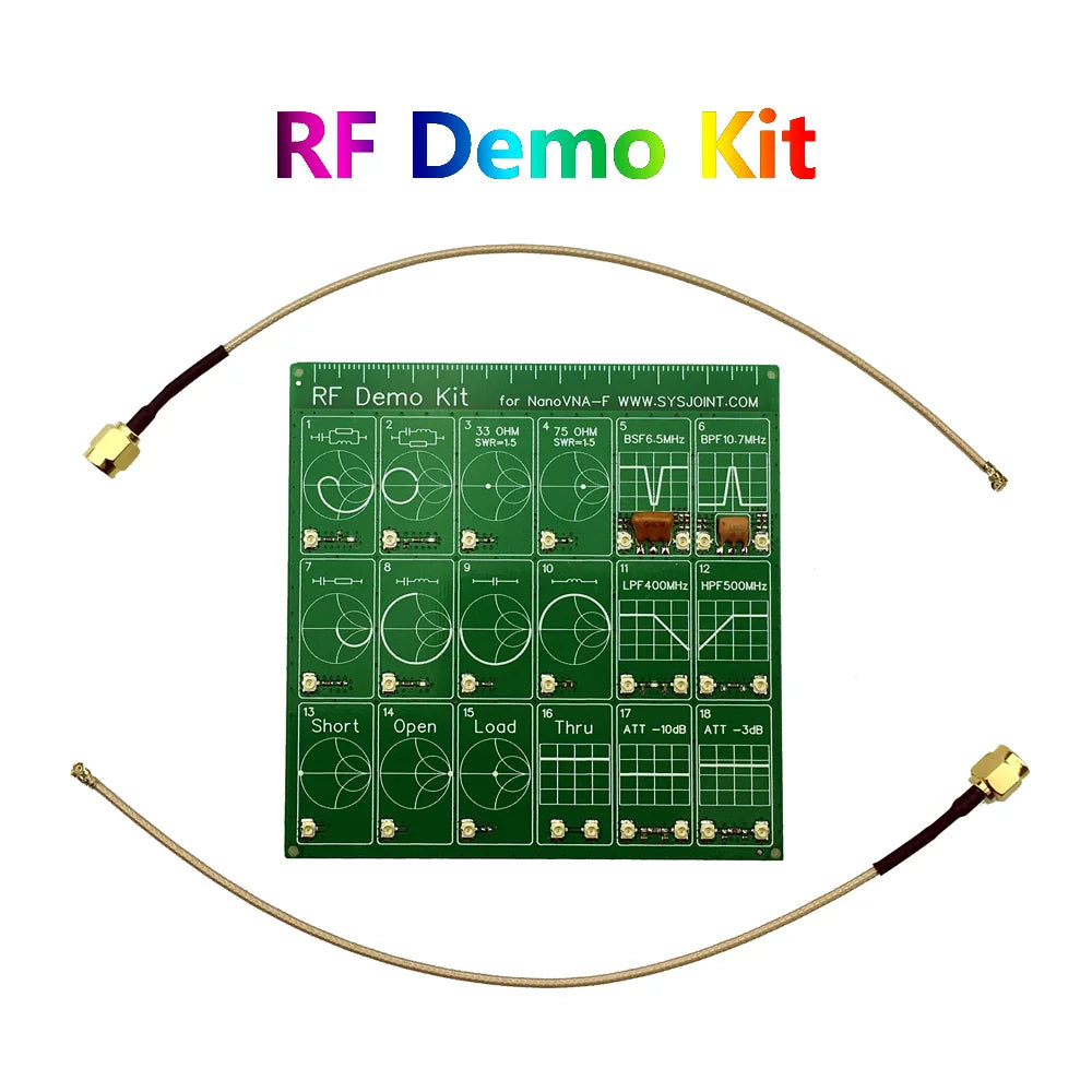 Free shipping RF Demo Kit For NanoVNA VNA RF Test board Vector Networ ...