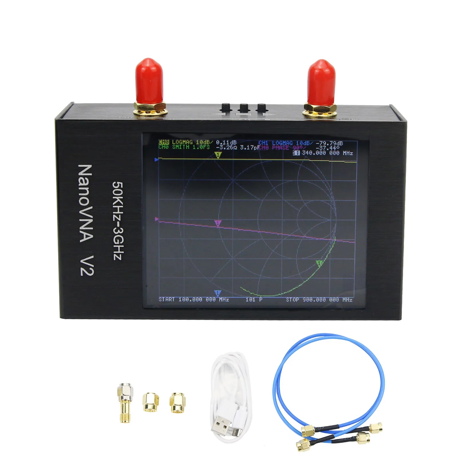 NanoVNA V2 50KHz-3GHz Vector Network Analyzer Antenna 2.8 Inch Analyz ...