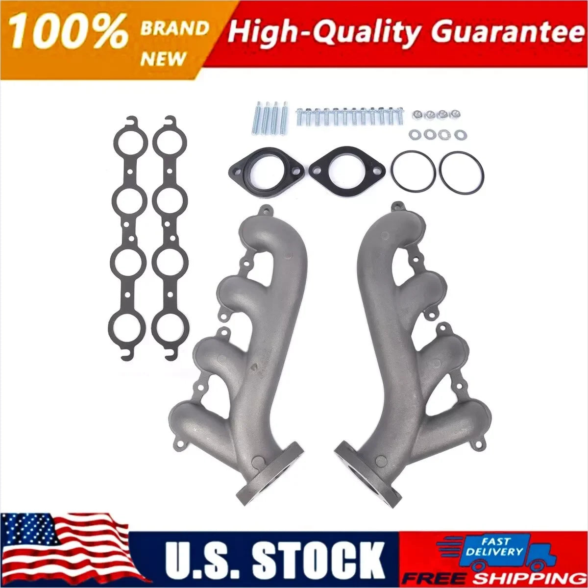 AP02 LS Swap Cast Iron Manifold Headers for Chevy Corvette Camaro LS1