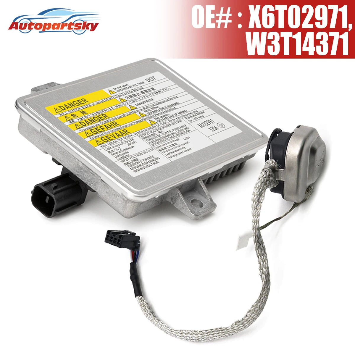 X6T02971 W3T14371 X6T02993 Xenon Ballast HID Headlight Assembly Unit
