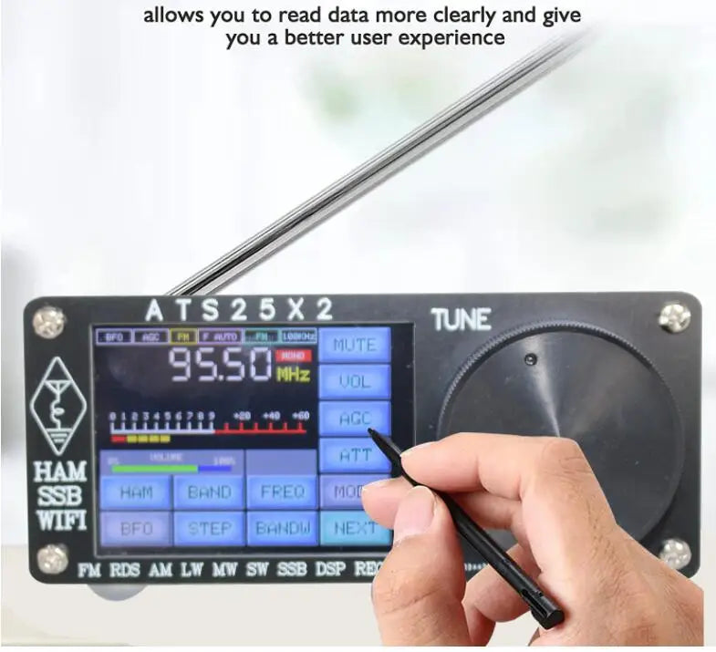 ATS-25X2 Spectrum Scan Receiver Digital Stereo Receiver WIFI Configur ...