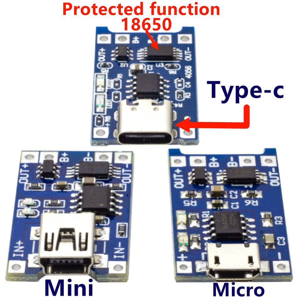 1PCS 5V 1A Micro USB 18650 Type-c Lithium Battery Charging Board Charg