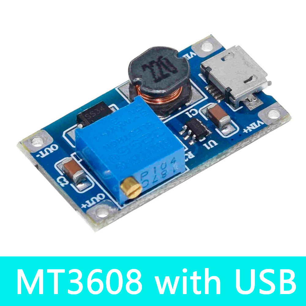 MT3608 with USB 2A Max DC-DC Step Up Power Module Booster Power Module