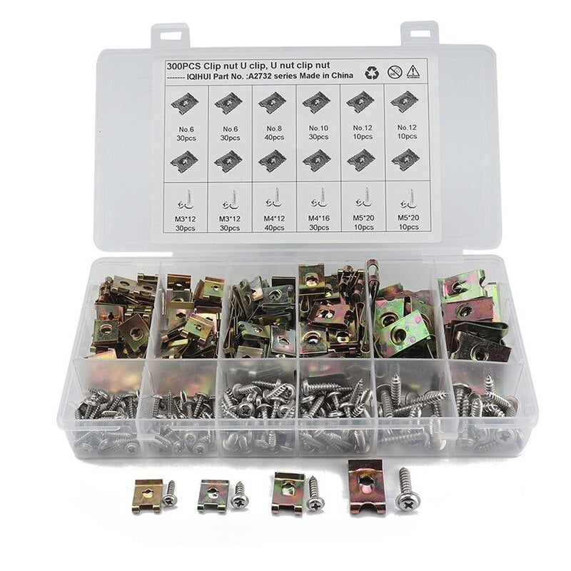 Bronze Tone Spring Metal Clip Auto Fastener Clips Iron Nuts Car Door ...