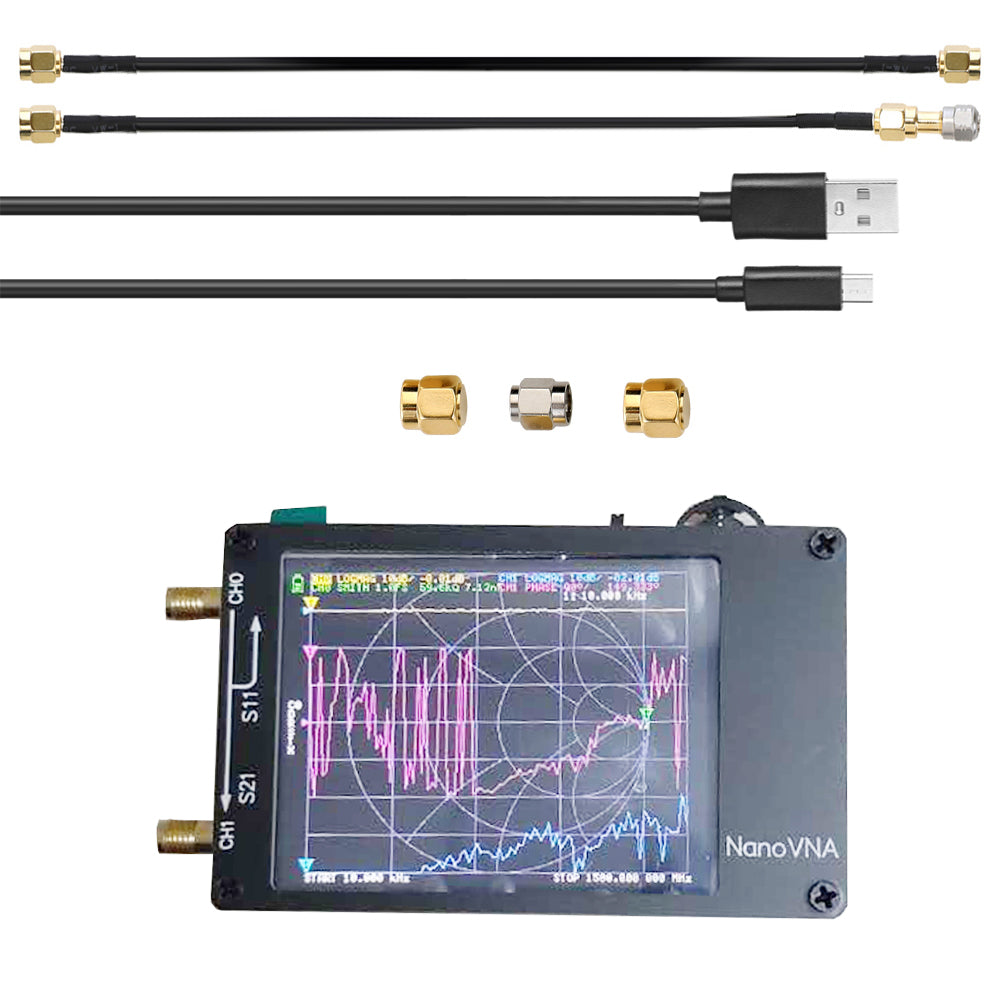 LZNanoVNA 50KHz ~ 1.5GHz Vector Network Analyzer Digital Nano VNA Test ...