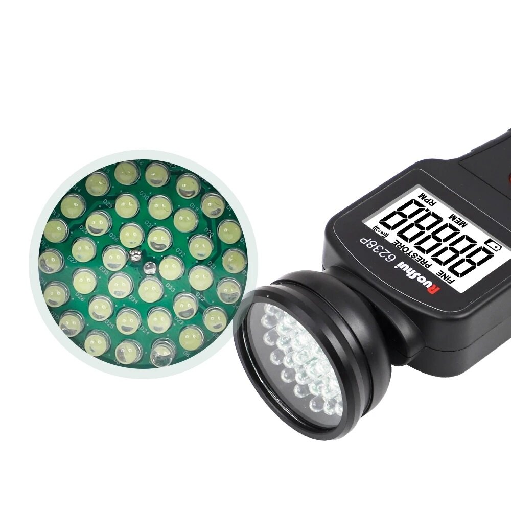 Digital Stroboscope Tachometer Photoelectric Revolution Meter Speed Tester